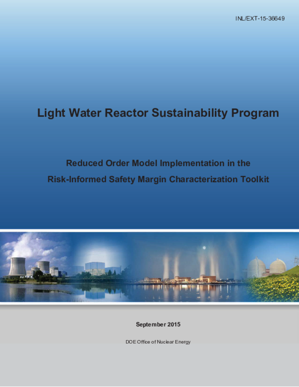 (PDF) Reduced Order Model Implementation in the Risk-Informed Safety ...