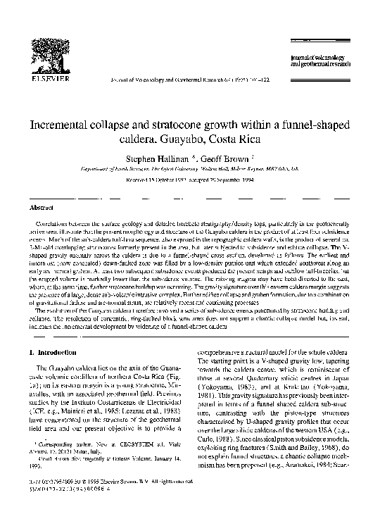 (PDF) Incremental collapse and stratocone growth within a funnel-shaped ...