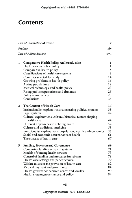 (PDF) Comparative Health Policy: An Introduction
