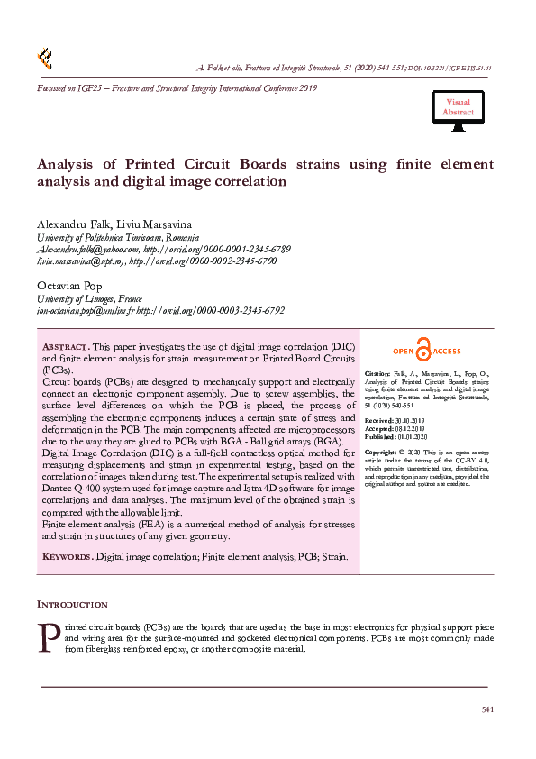 Pdf Analysis Of Printed Circuit Boards Strains Using Finite Element