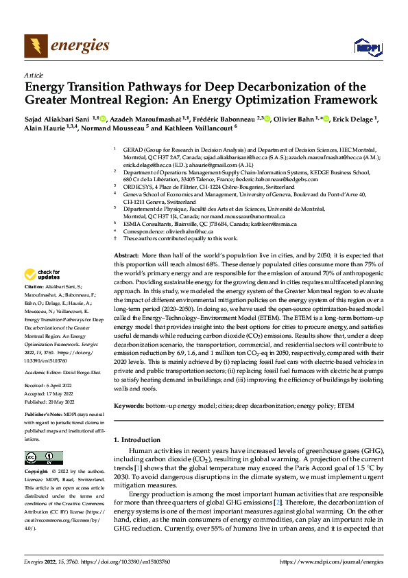 (PDF) Energy Transition Pathways for Deep Decarbonization of the ...