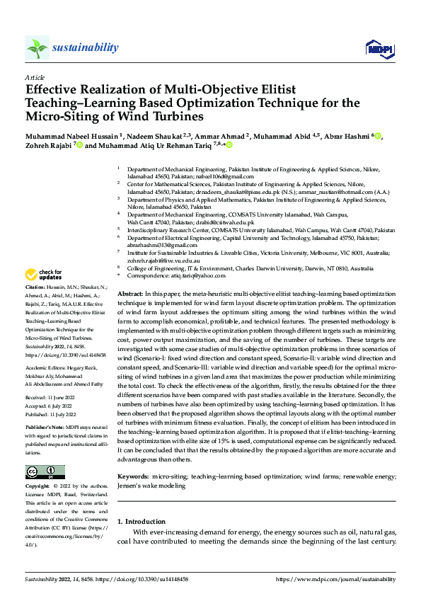 (PDF) Effective Realization of Multi-Objective Elitist Teaching–Learning Based Optimization ...