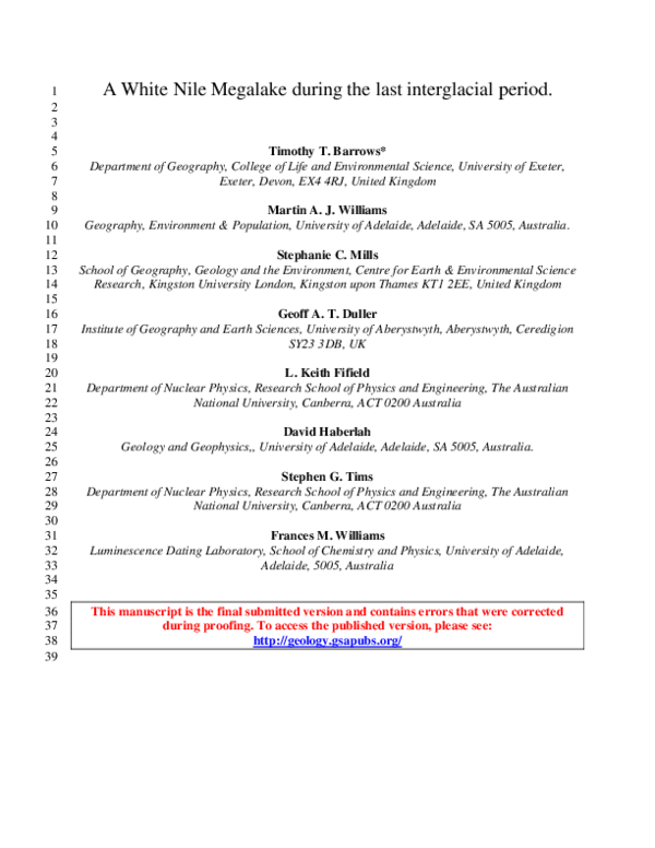 (PDF) Western Mareotis lake(s) during the Late Holocene (4th century ...
