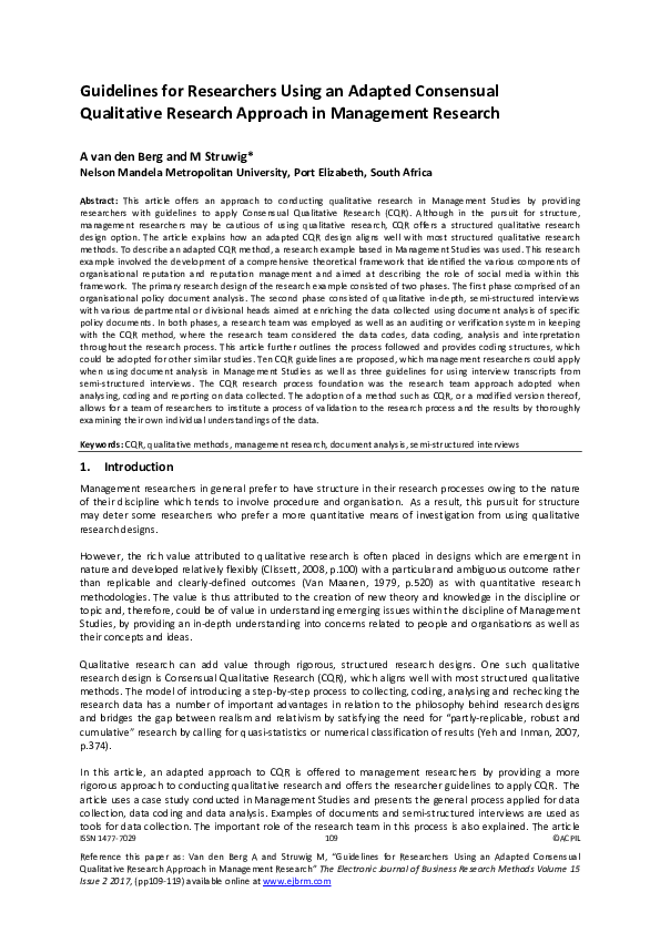 (PDF) Guidelines for Researchers Using an Adapted Consensual ...