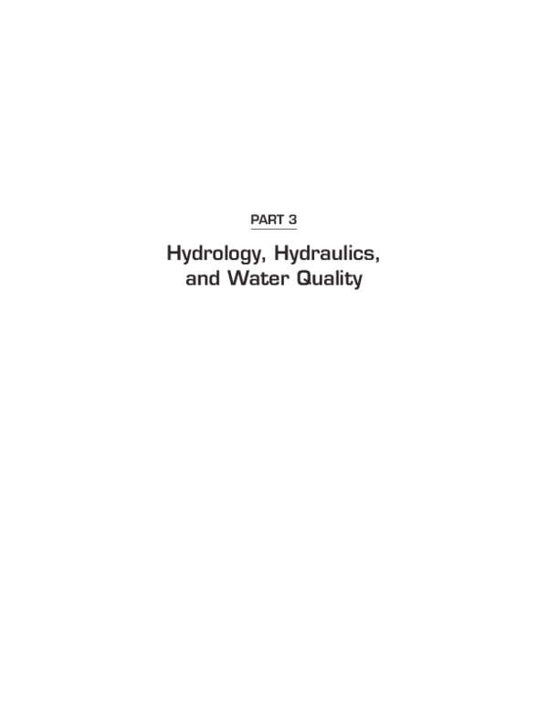 (PDF) Part 3: Hydrology, Hydraulics, and Water Quality: Hydraulic ...