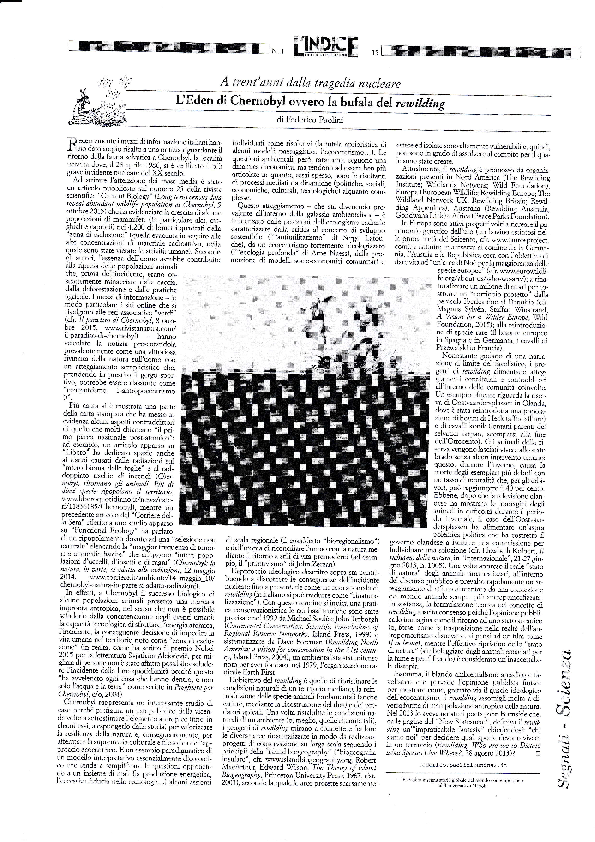 (PDF) L'Eden di Chernobyl, ovvero la bufala del rewilding
