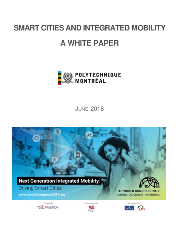 Pdf Smart Cities And Integrated Mobility A White Paper Catherine Morency
