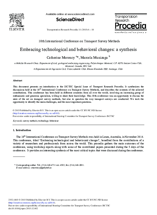 (PDF) Embracing Technological and Behavioral Changes: A Synthesis