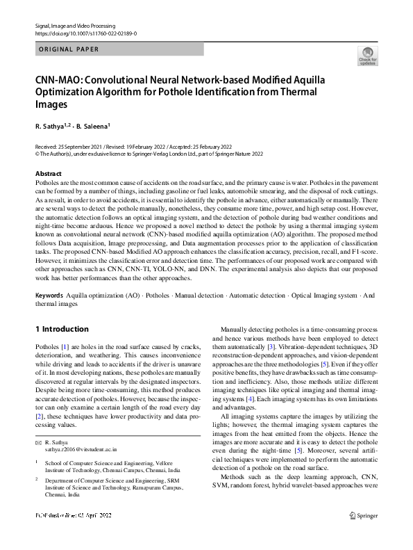 (PDF) CNN-MAO: Convolutional Neural Network-based Modified Aquilla Optimization Algorithm for ...