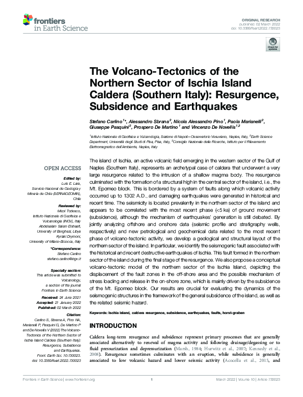 (PDF) The Volcano-Tectonics of the Northern Sector of Ischia Island ...