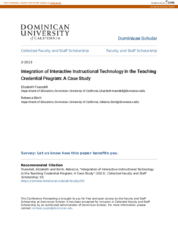 (PDF) Integration of Interactive Instructional Technology in the ...