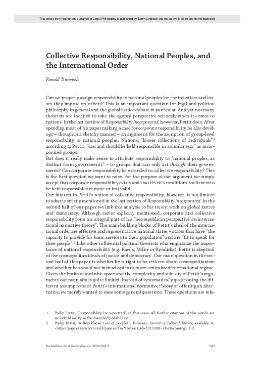 (PDF) Collective Responsibility, National Peoples, and the ...