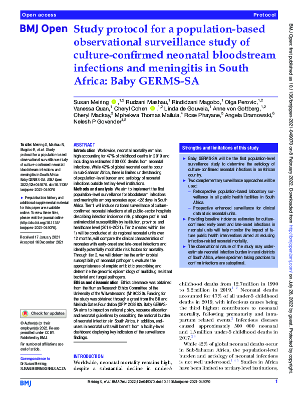 (PDF) Study protocol for a population-based observational surveillance ...
