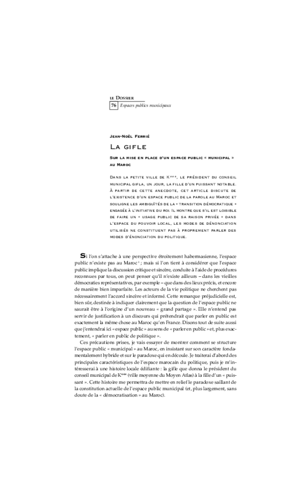 (PDF) La gifle