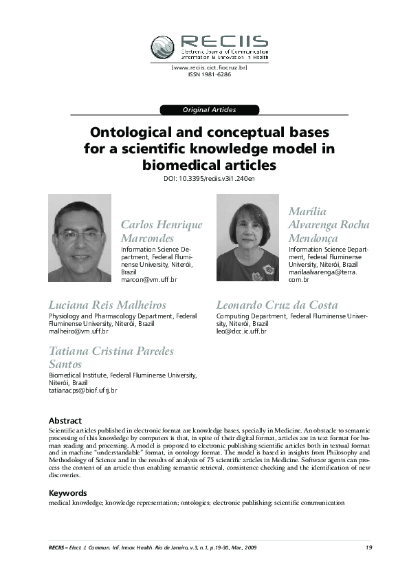 (PDF) Ontological and conceptual bases for a scientific knowledge model ...
