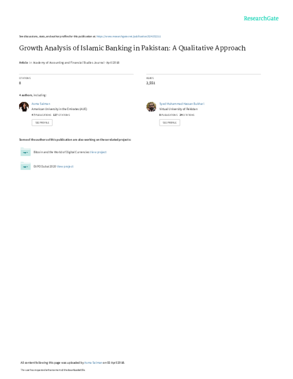 (PDF) Growth Analysis of Islamic Banking in Pakistan: A Qualitative ...