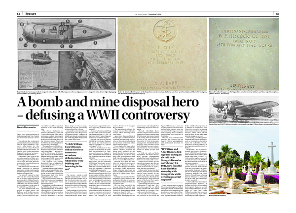 (PDF) A bomb and mine disposal hero – defusing a WWII controversy