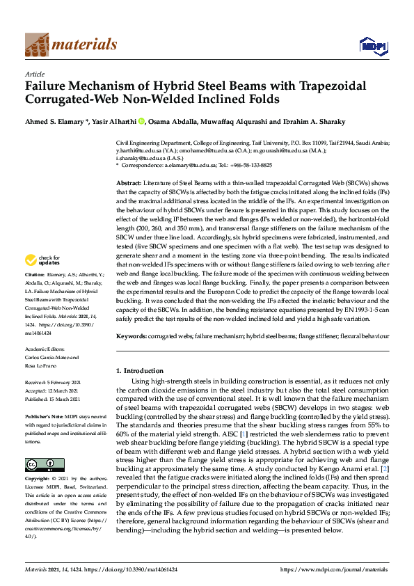 (PDF) Failure Mechanism of Hybrid Steel Beams with Trapezoidal ...