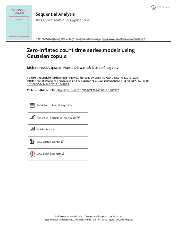 (PDF) Zero-inflated count time series models using Gaussian copula