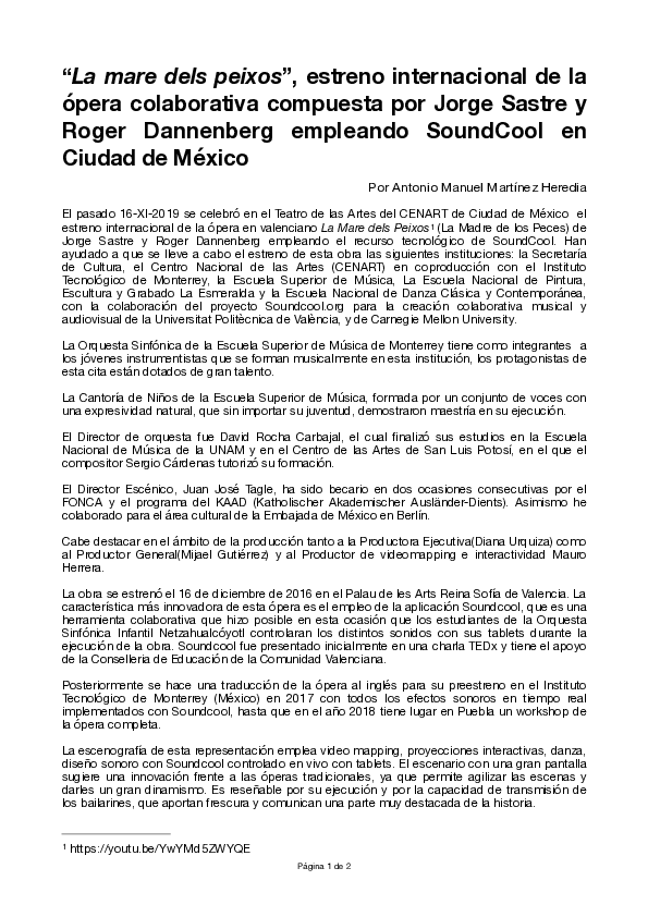 (PDF) "La mare dels peixos", estreno internacional de la ópera ...