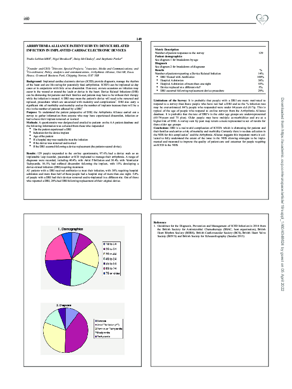 (PDF) 149Arrhythmia alliance patient survey: device related infection ...