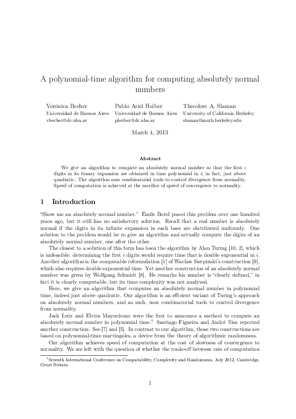 (PDF) A polynomial-time algorithm for computing absolutely normal numbers