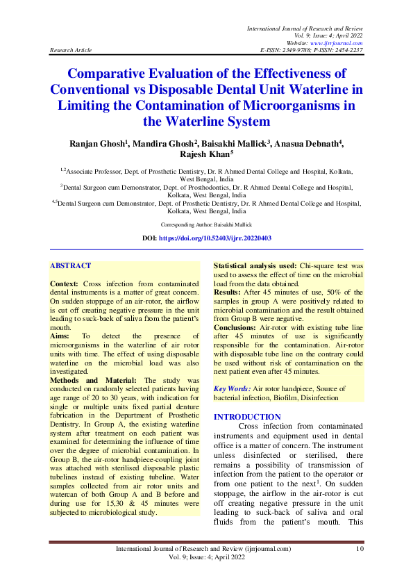 (PDF) Comparative Evaluation of the Effectiveness of Conventional vs ...
