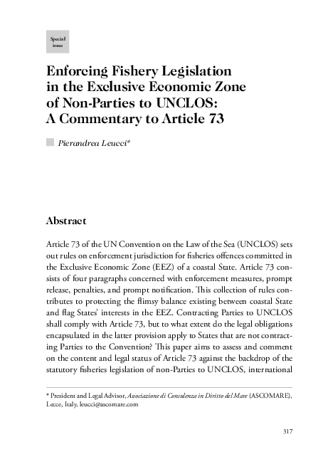 (PDF) Enforcing fishery legislation in the Exclusive Economic Zone of ...
