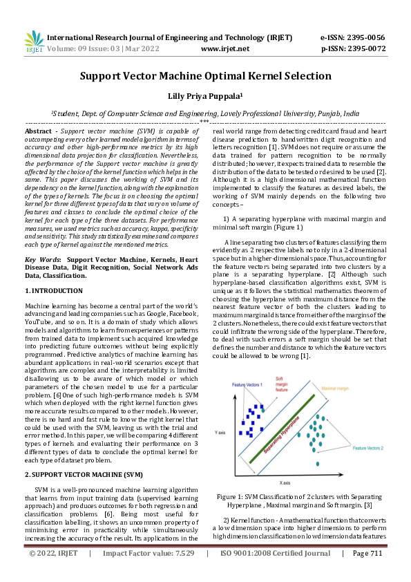 (PDF) Support Vector Machine Optimal Kernel Selection