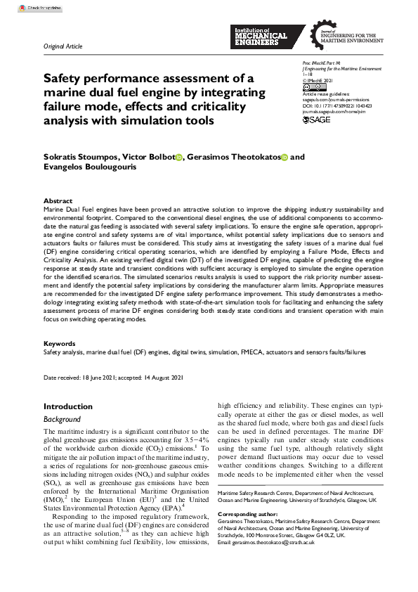 (PDF) Safety performance assessment of a marine dual fuel engine by ...