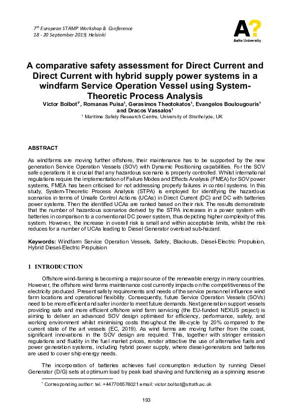 (PDF) A comparative safety assessment for Direct Current and Direct Current with hybrid supply ...