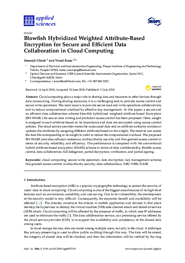 (PDF) Blowfish Hybridized Weighted Attribute-Based Encryption for Secure and Efficient Data ...