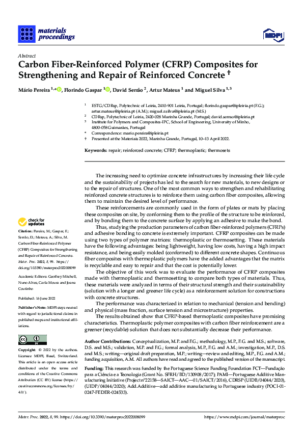(PDF) Carbon Fiber-Reinforced Polymer (CFRP) Composites for ... (PDF) Carbon Fiber-Reinforced Polymer (CFRP) Composites for ...
