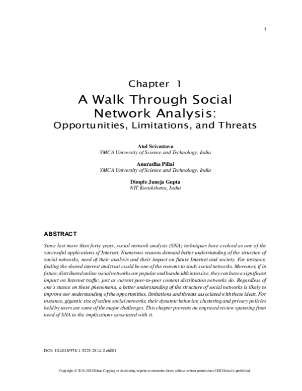 (PDF) A Walk Through Social Network Analysis