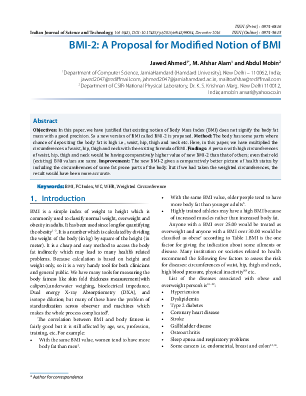 (PDF) BMI-2: A Proposal for Modified Notion of BMI