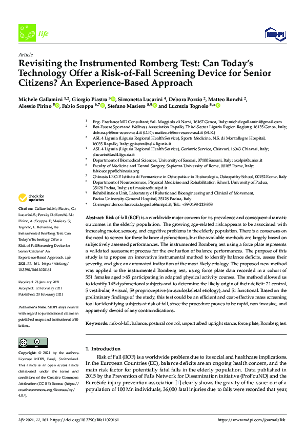 (PDF) Revisiting the Instrumented Romberg Test: Can Today’s Technology ...