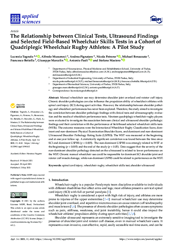 (PDF) The Relationship between Clinical Tests, Ultrasound Findings and ...