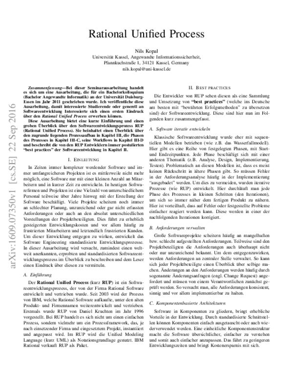(PDF) Rational Unified Process