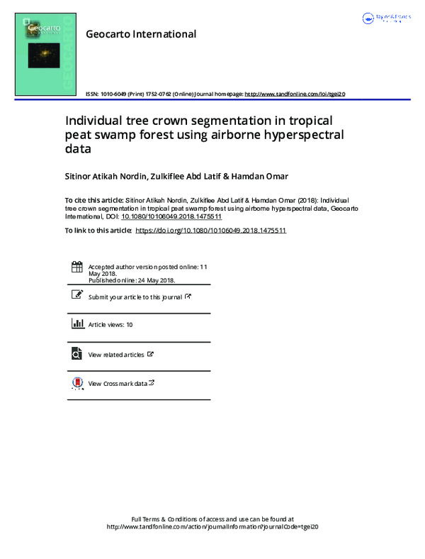 (PDF) Individual tree crown segmentation in tropical peat swamp forest ...