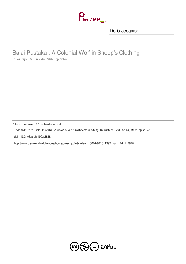 (PDF) A Colonial Wolf in Sheep ' s Clothing