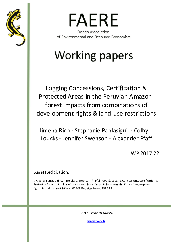 (PDF) Logging Concessions, Certification & Protected Areas in the ...