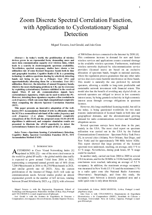 (PDF) Zoom discrete spectral correlation function, with application to ...