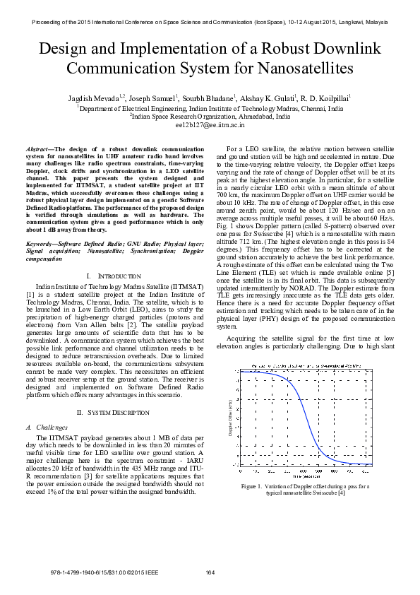 (PDF) Design and implementation of a robust downlink communication ...