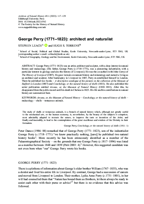 (PDF) George Perry (1771-1823): architect and naturalist
