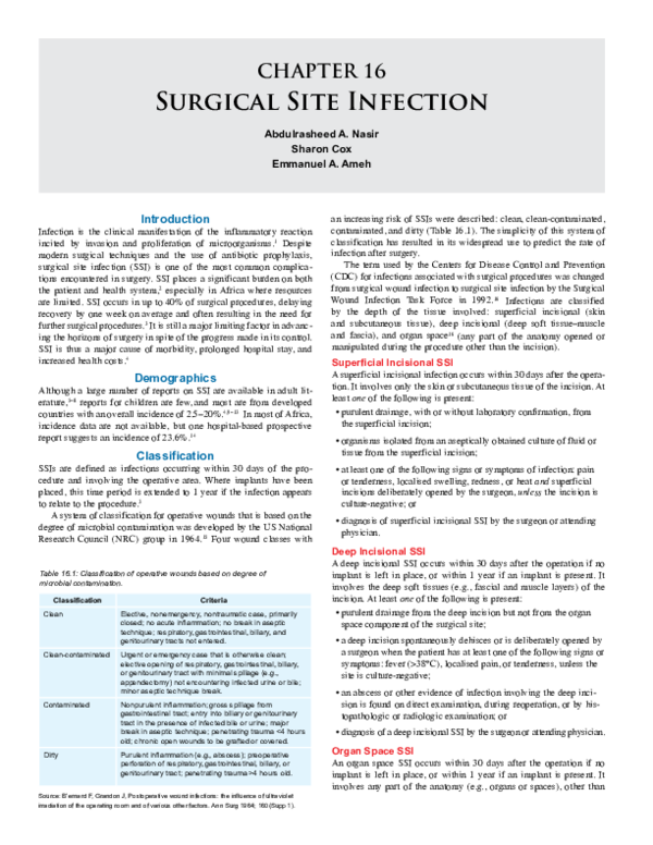 (PDF) Surgical site infection