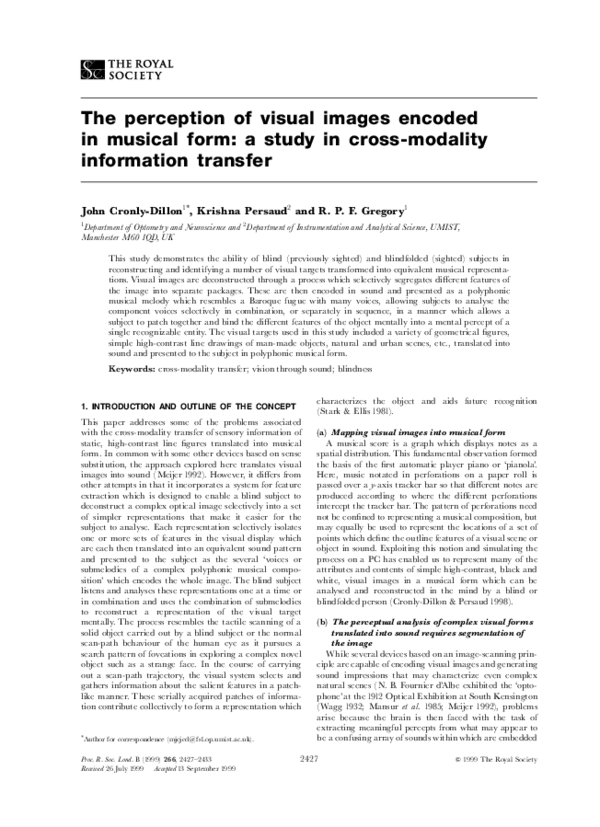 (PDF) The perception of visual images encoded in musical form: a study ...