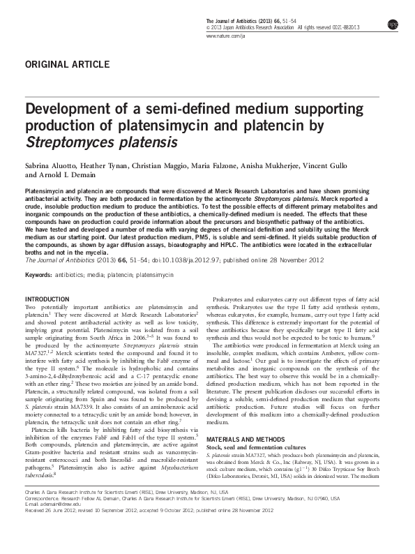 (PDF) Development of a semi-defined medium supporting production of ...