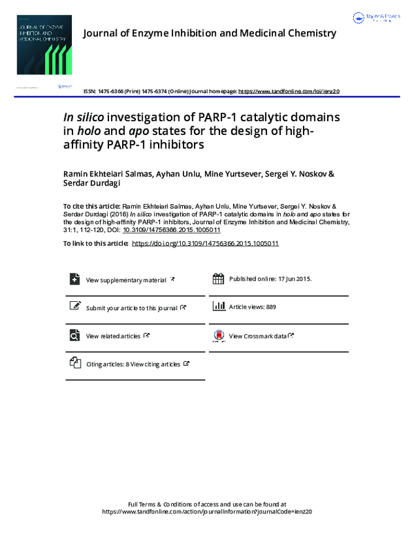 (PDF) In silicoinvestigation of PARP-1 catalytic domains ...
