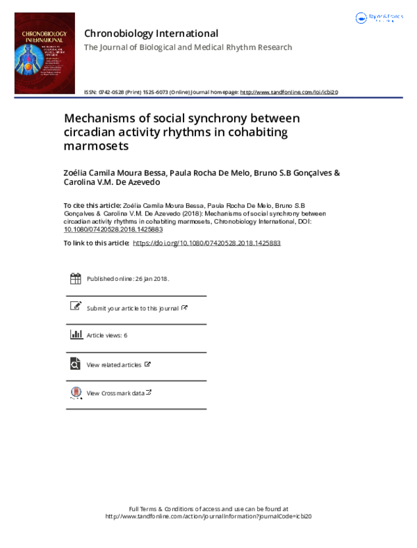 (PDF) Mechanisms of social synchrony between circadian activity rhythms ...