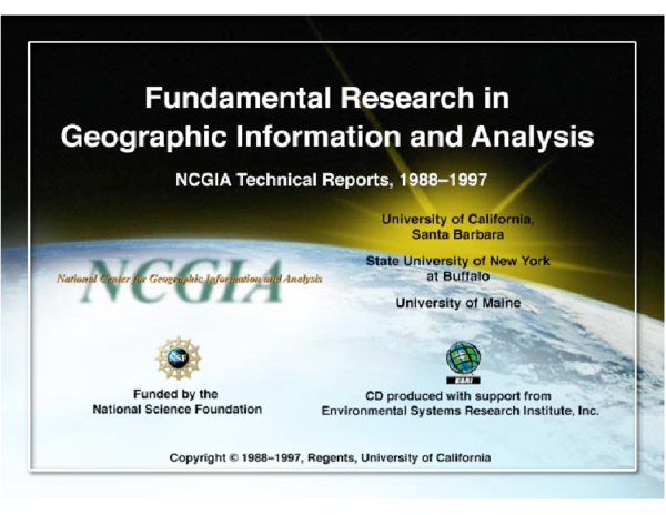 (PDF) NCGIA National Center for Geographic Information and Analysis ...